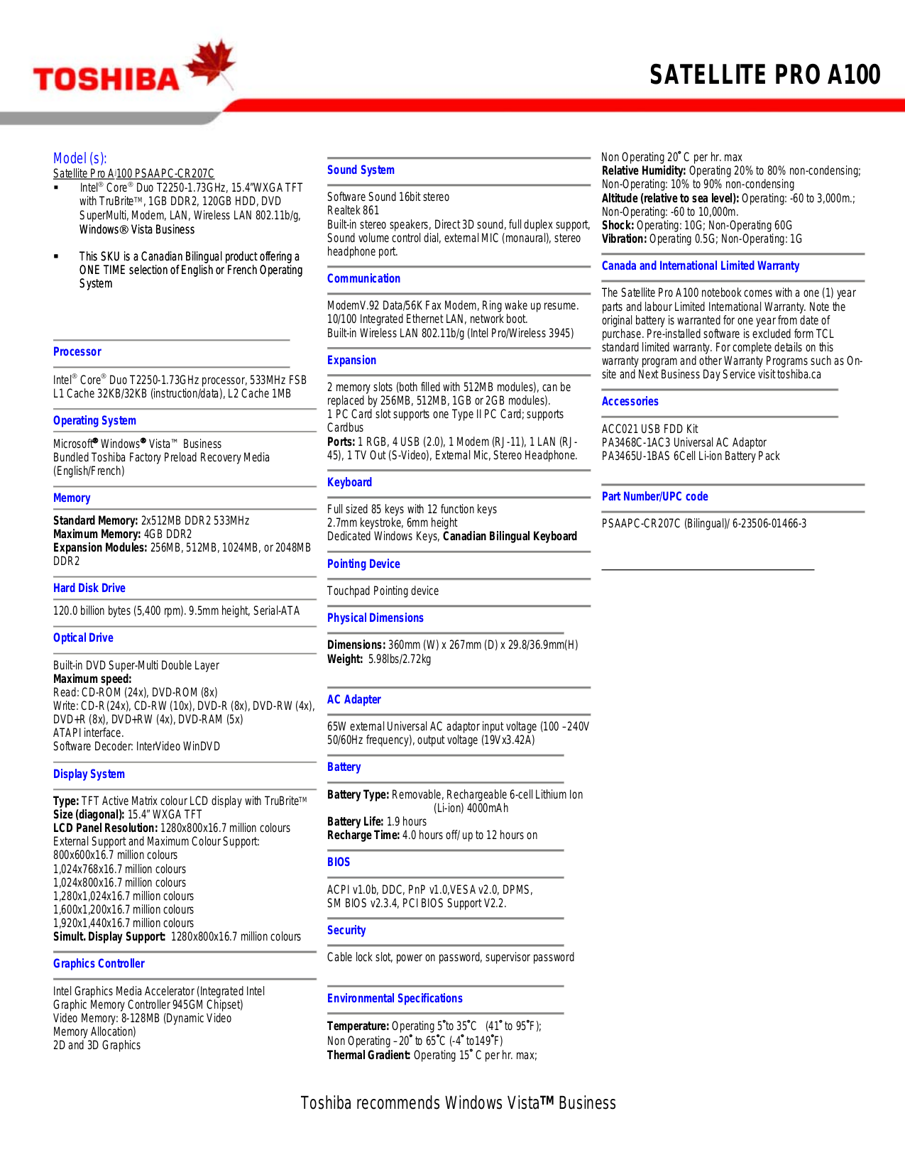 Download free pdf for Toshiba Satellite 2800-C500 Laptop manual