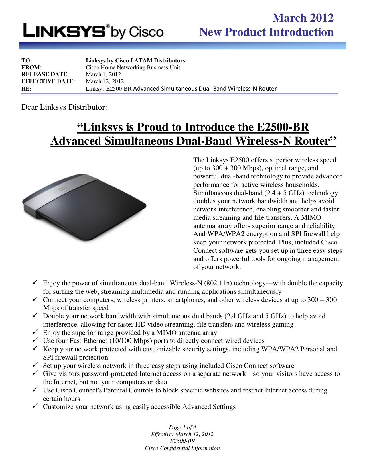 Download free pdf for Linksys E2500 Wireless Router manual