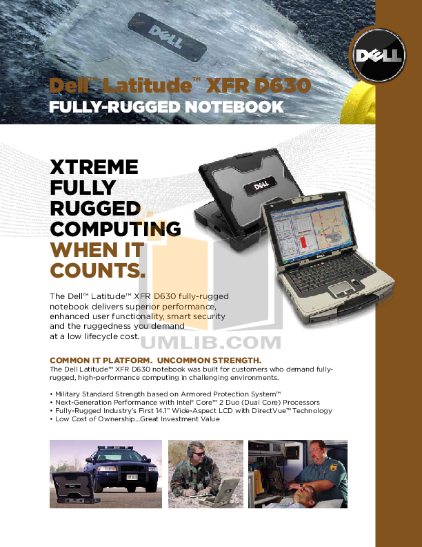 Download free pdf for Dell Latitude XFR D630 Laptop manual