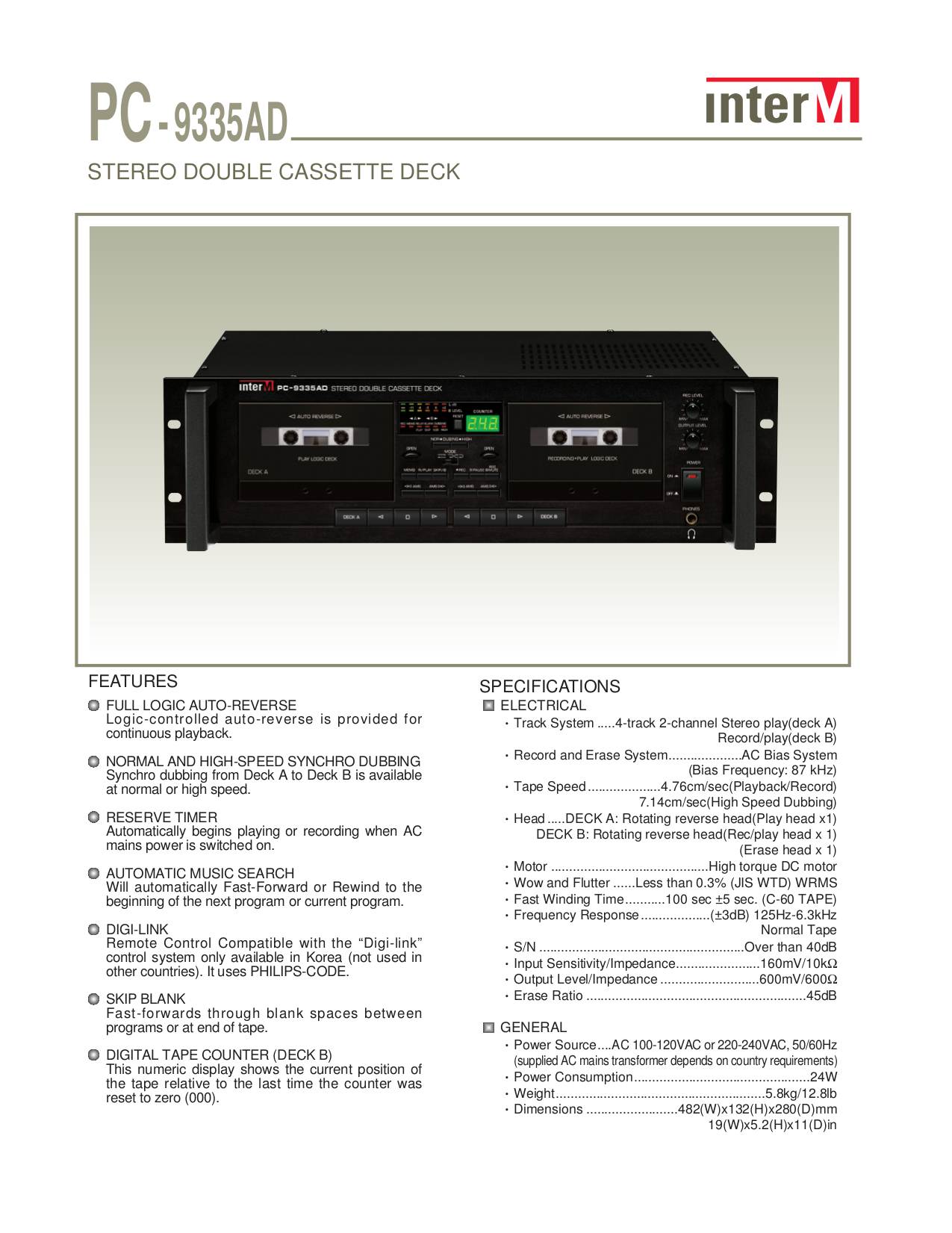 Download free pdf for Inter-m PC-9335 Audio Systems Other manual