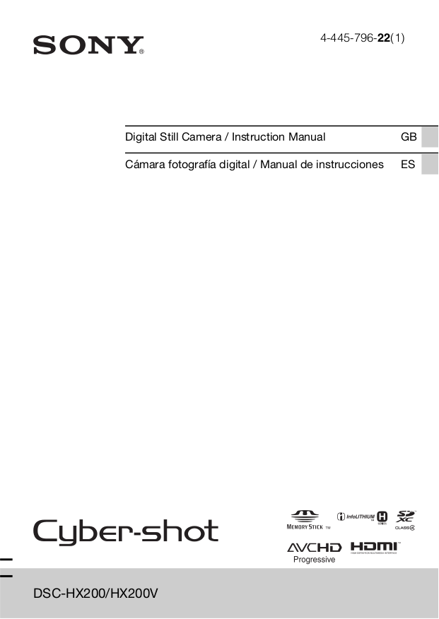 Download free pdf for Sony Cybershot,Cyber-shot DSC-HX200V Digital Camera manual
