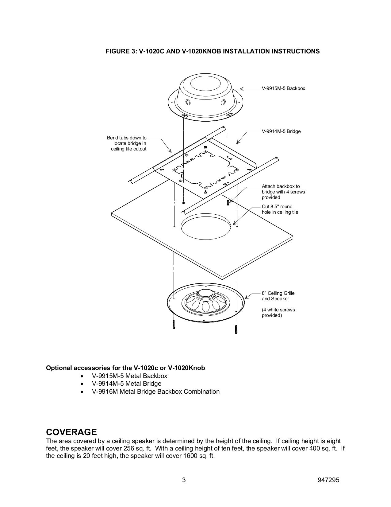 PDF manual for Valcom Speaker V1020C