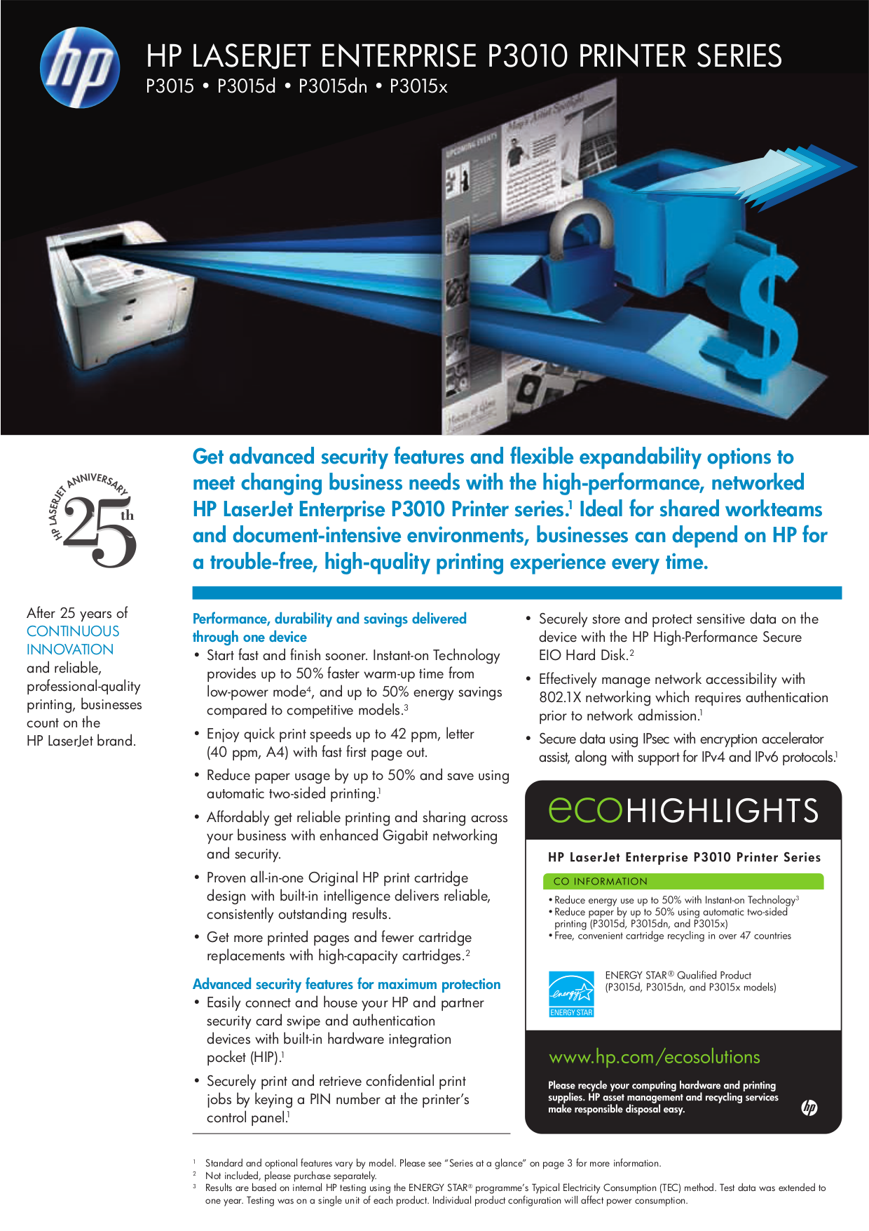 Download free pdf for HP Laserjet,Color Laserjet P3015 Printer manual