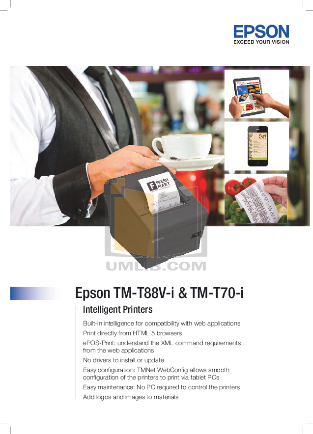 Download free pdf for Epson TM-T70 Printer manual