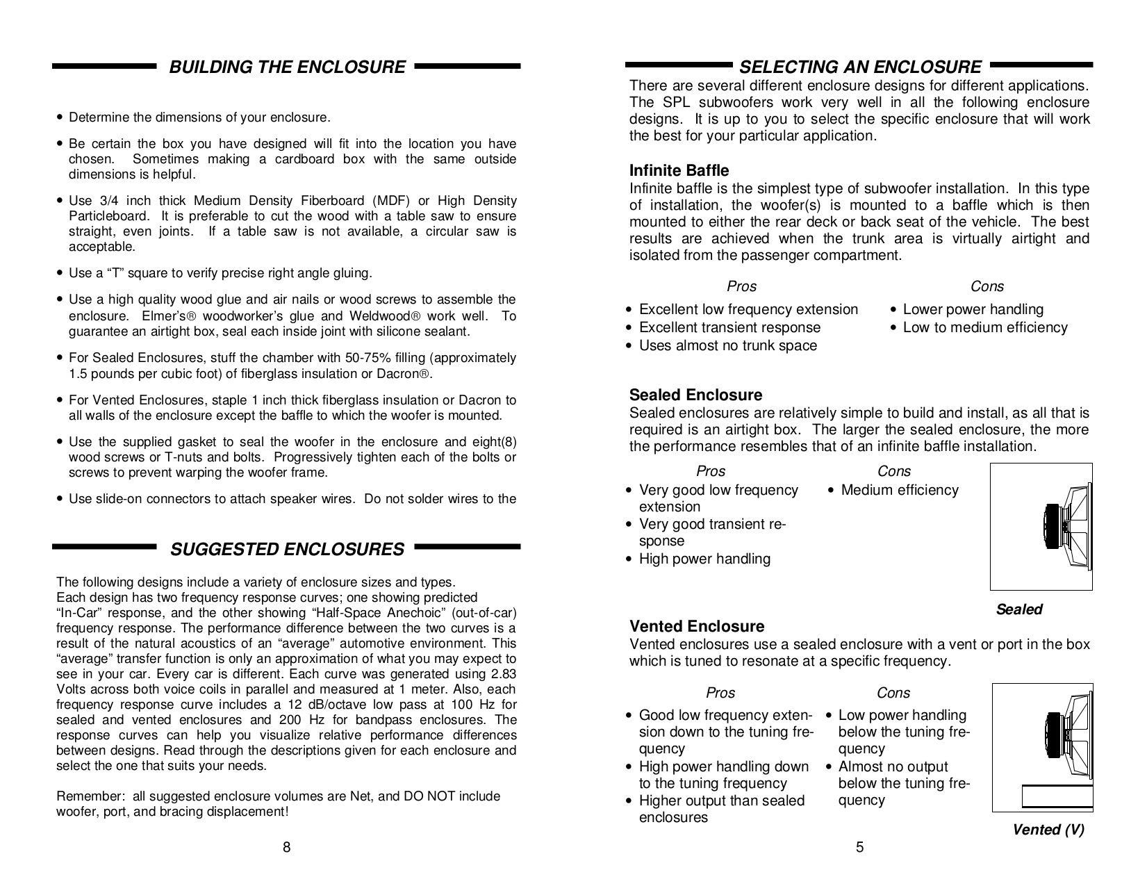 PDF manual for Soundstream Subwoofer SPL-160