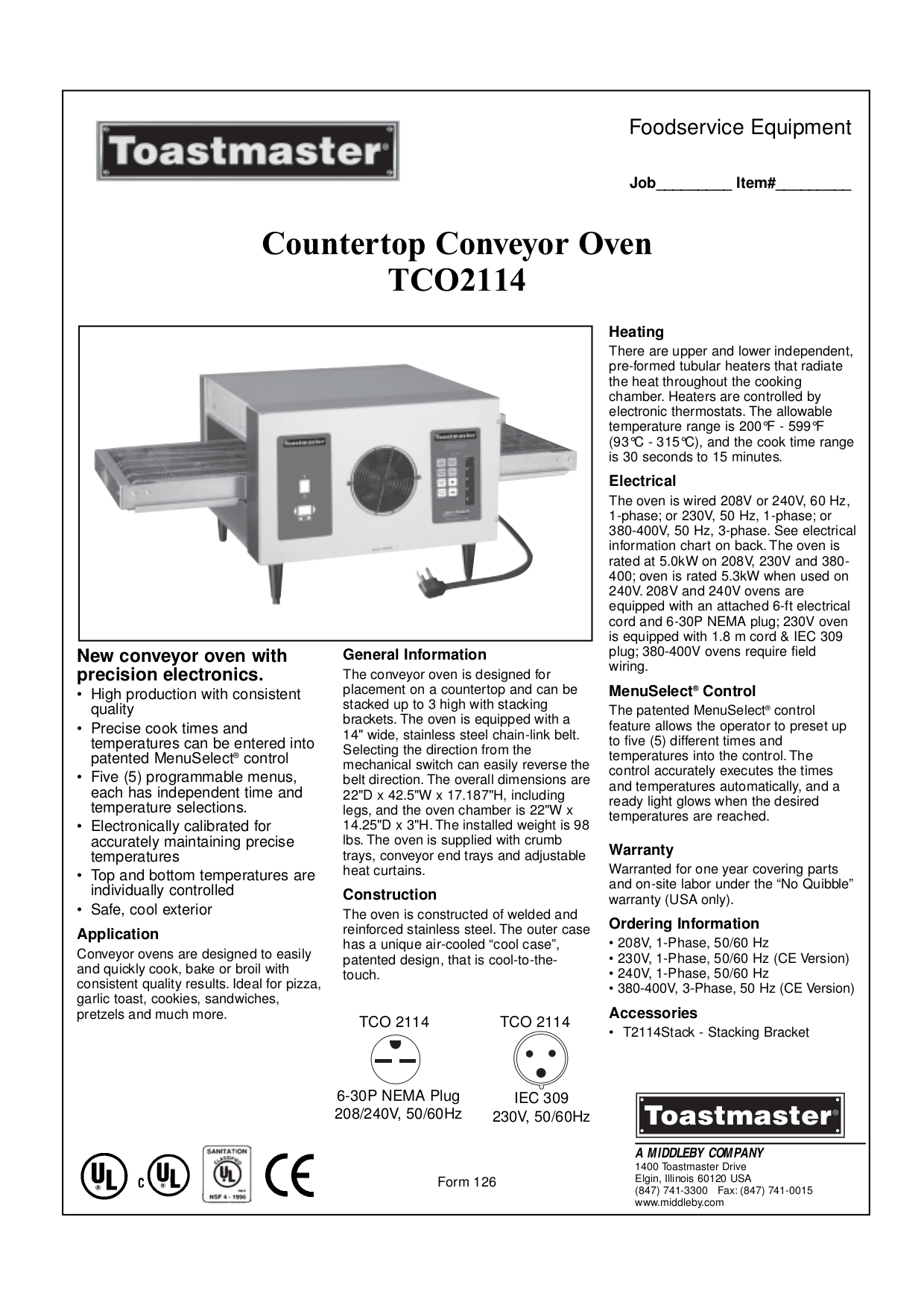 Download free pdf for Toastmaster TCO2114 Oven manual