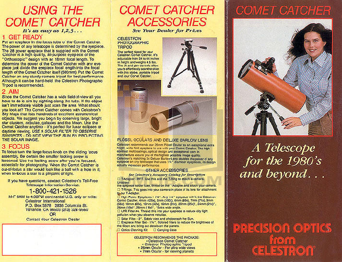 PDF manual for Celestron Telescope Comet Catcher