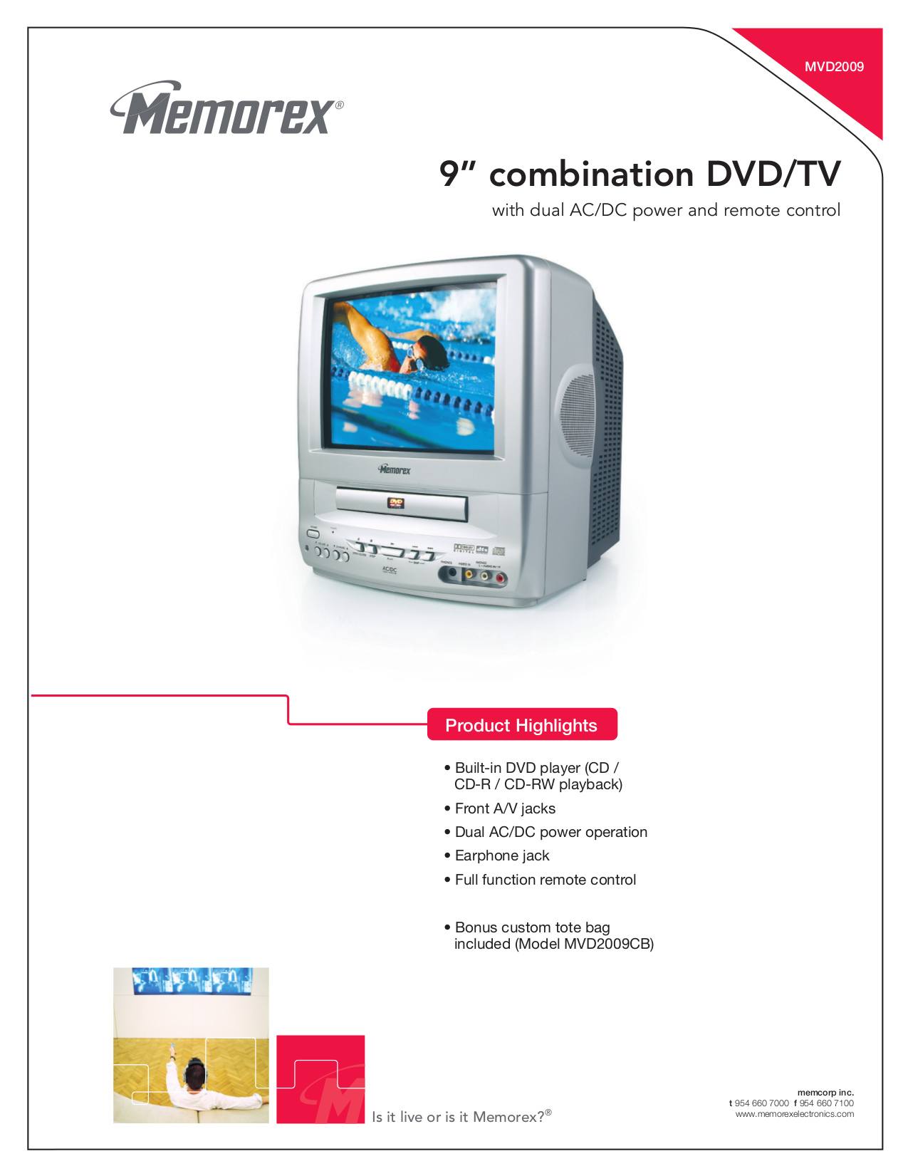 Download free pdf for Memorex MVD2009CB TV manual