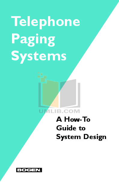 Download free pdf for Bogen TAM-B Telephone Access Module Other manual