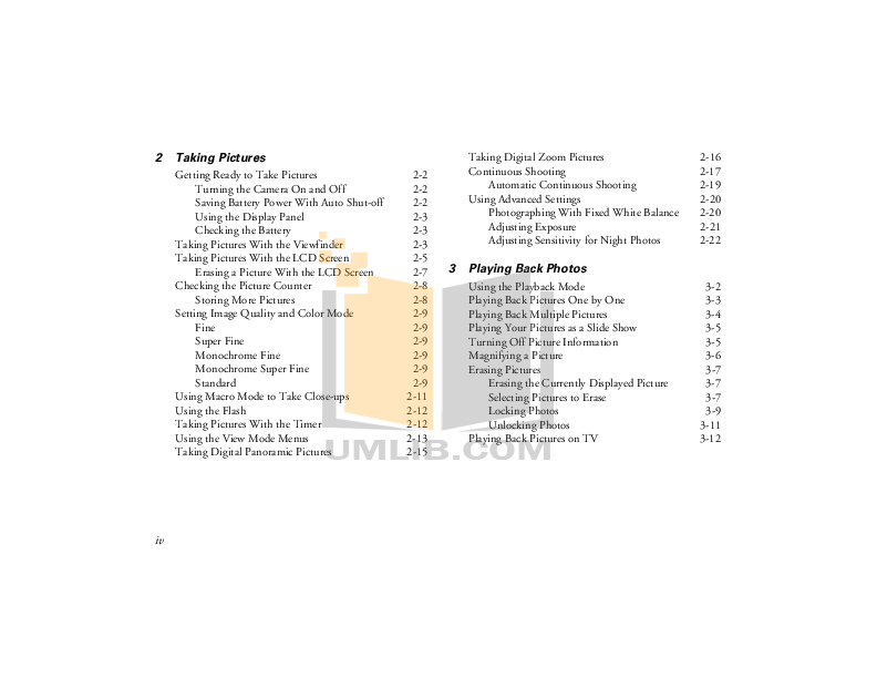 PDF manual for Epson Digital Camera PhotoPC 700
