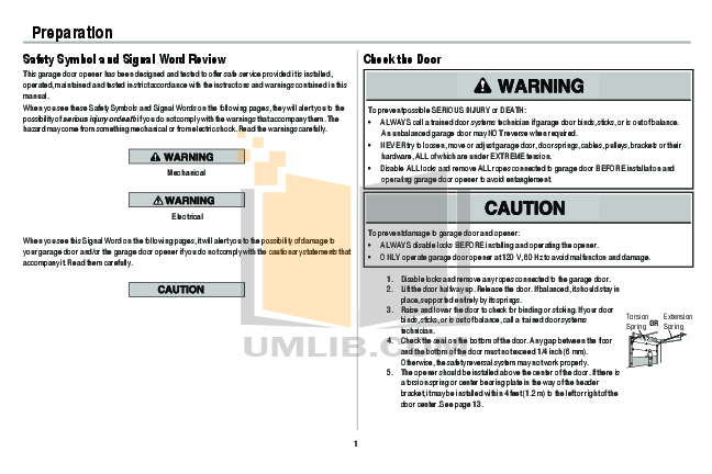 PDF manual for Chamberlain Other Power Drive HD200D Garage Door Openers