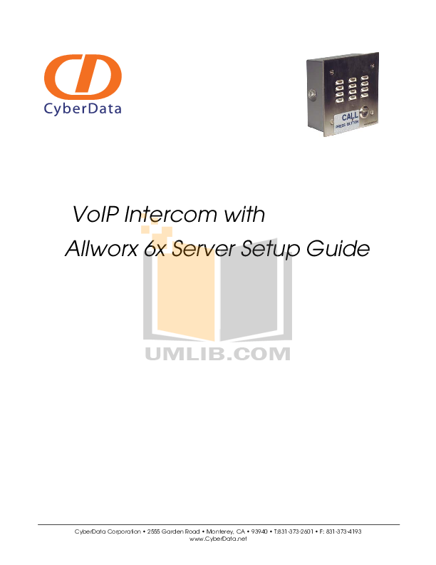 Download free pdf for Allworx 6x VoIP Other manual