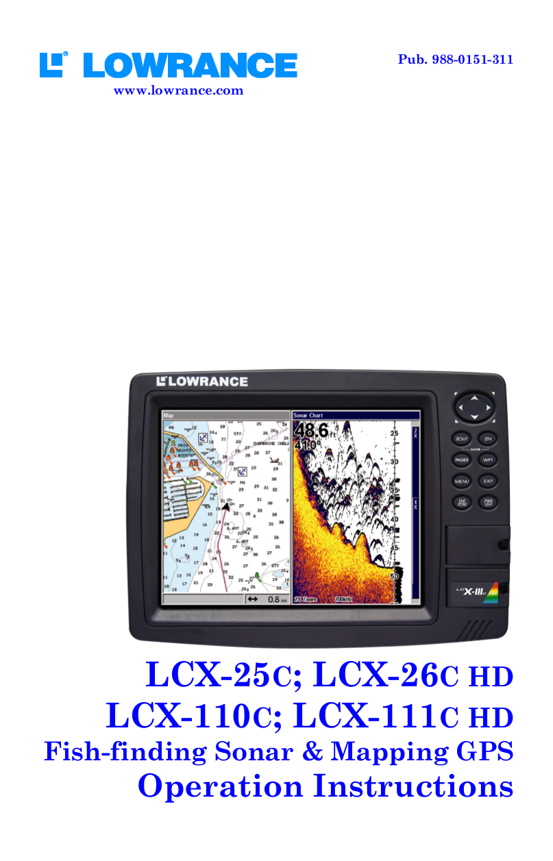 Download free pdf for Lowrance LCX-110C GPS manual