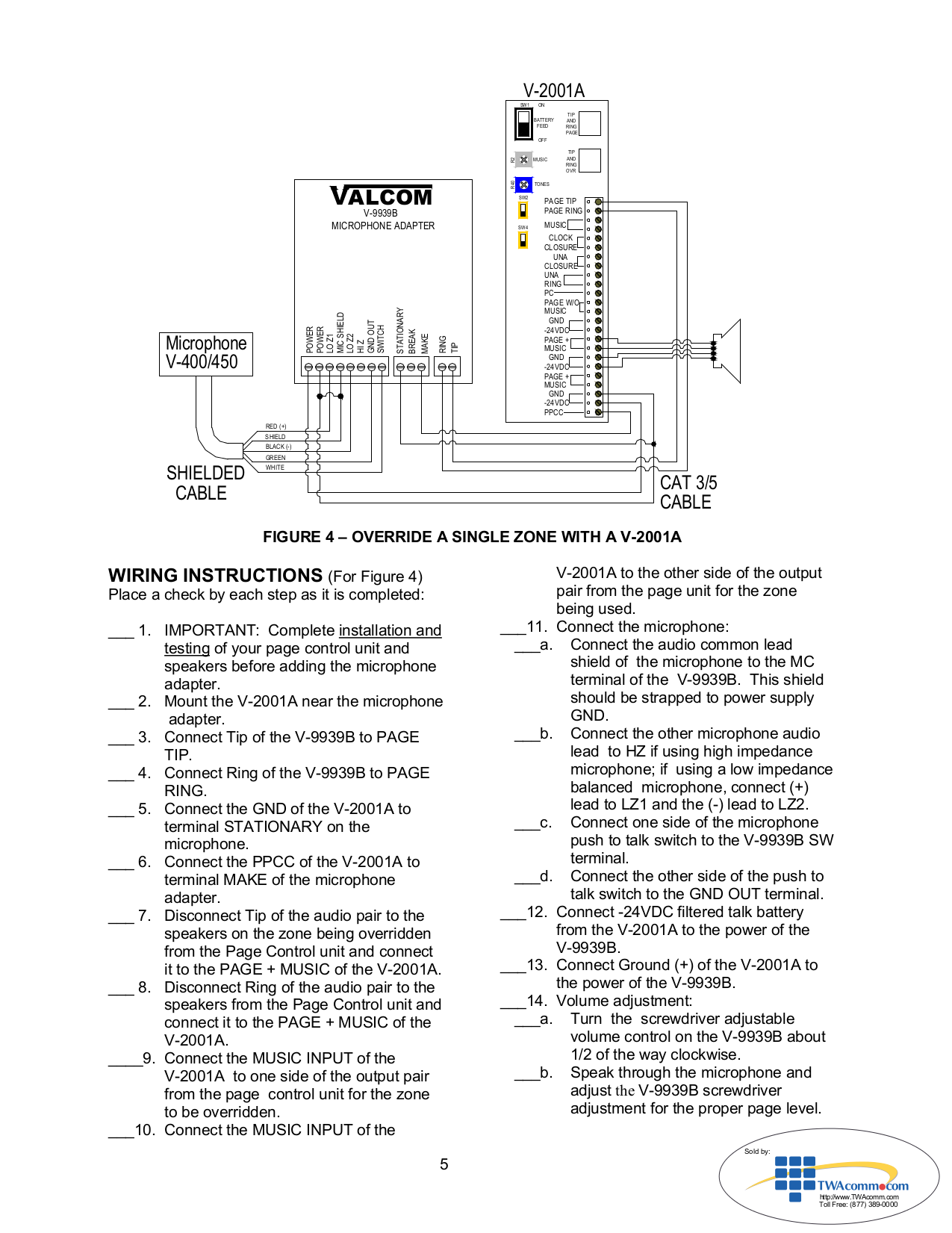 PDF manual for Valcom Speaker V-1072A-ST