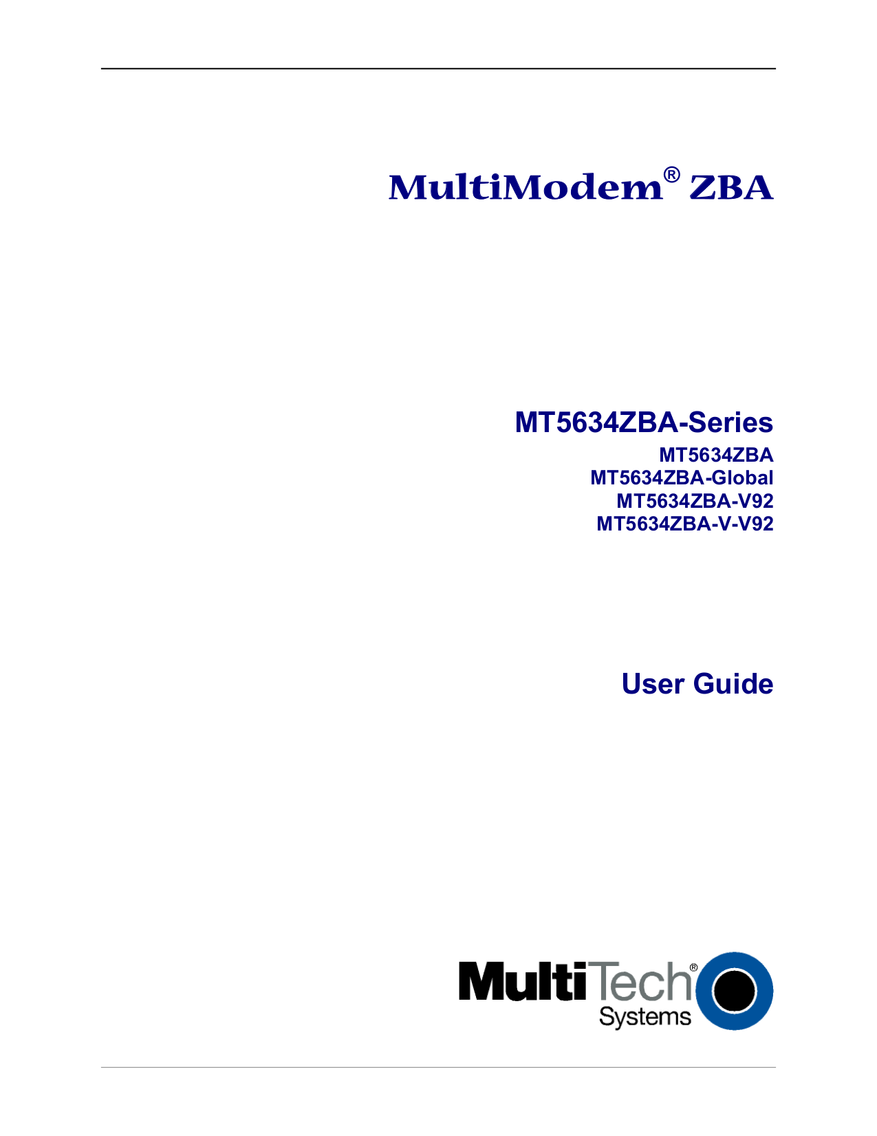 Download free pdf for Multi-Tech MultiModem MT5634ZBA-Global Data-Fax ...