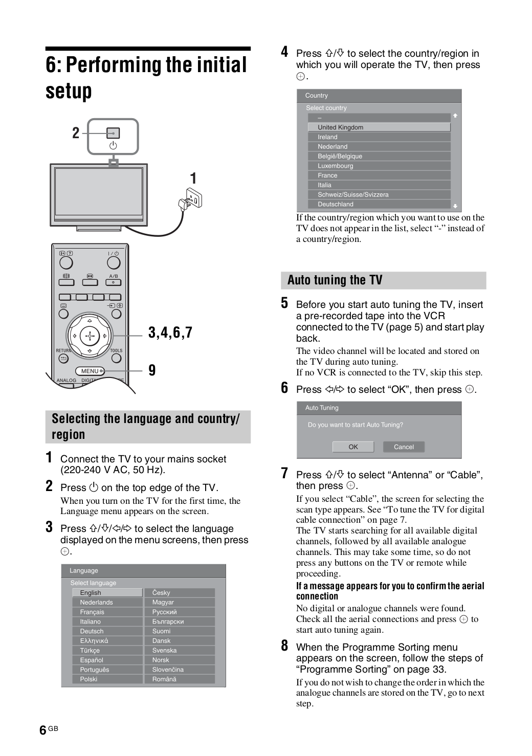 PDF manual for Sony TV BRAVIA KDL-40V3000