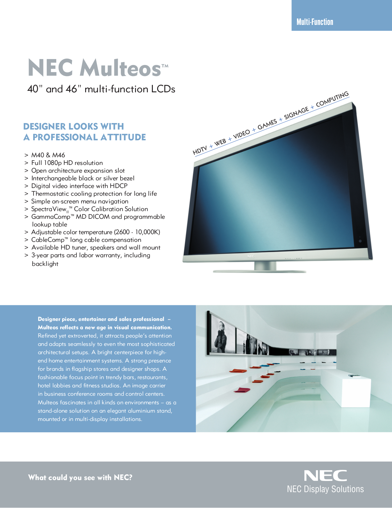 Download free pdf for NEC M40-AVT Monitor manual