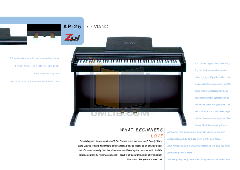 PDF manual for Casio Music Keyboard Celviano AP-80R