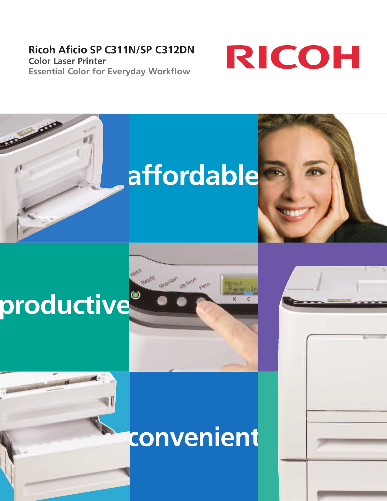 Download free pdf for Ricoh Aficio SP C312DN Printer manual