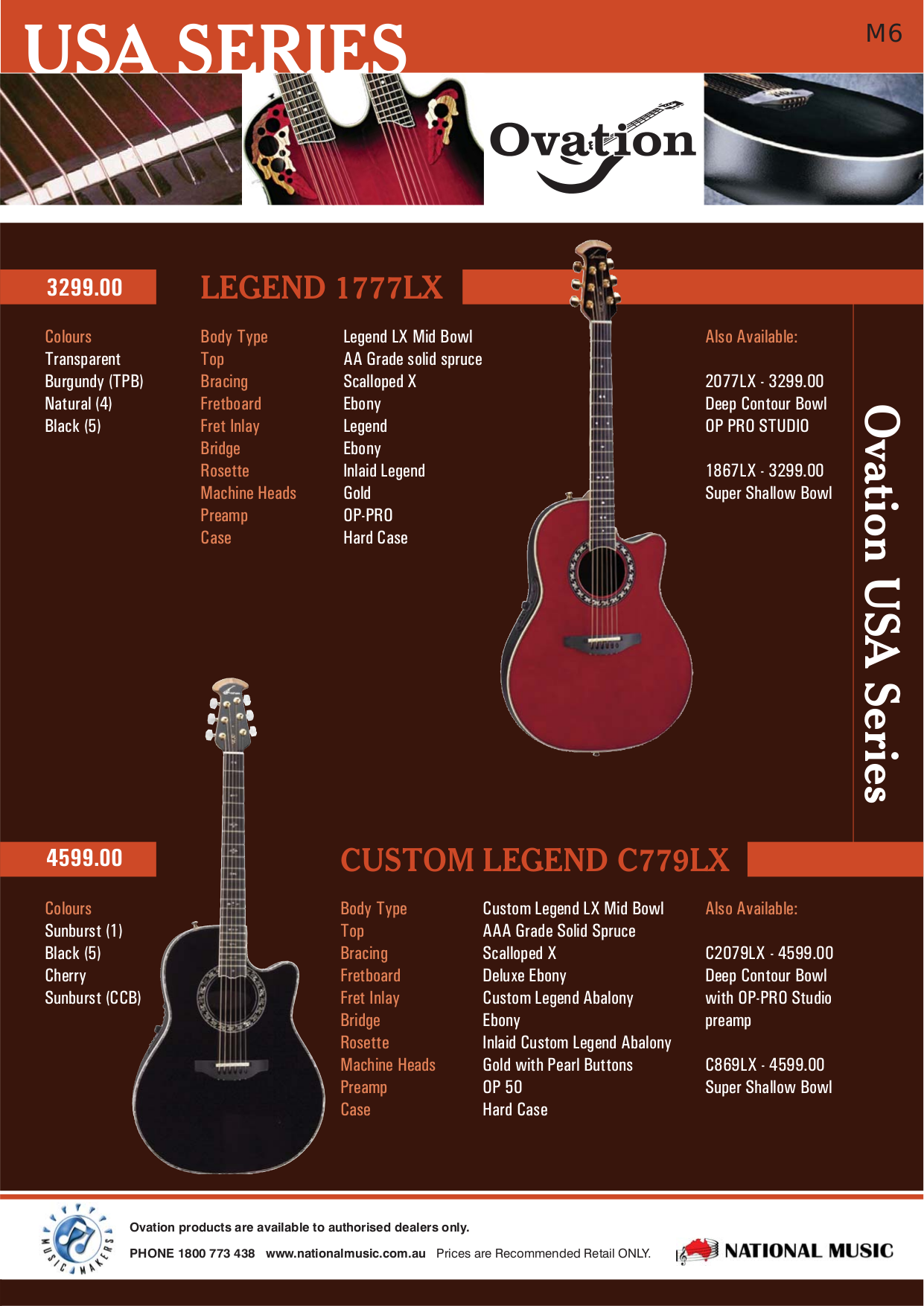 PDF manual for Ovation Guitar Custom Elite LX
