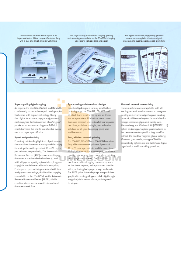 PDF manual for Gestetner Copier DSm616