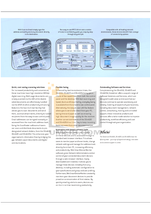 PDF manual for Gestetner Copier DSm616