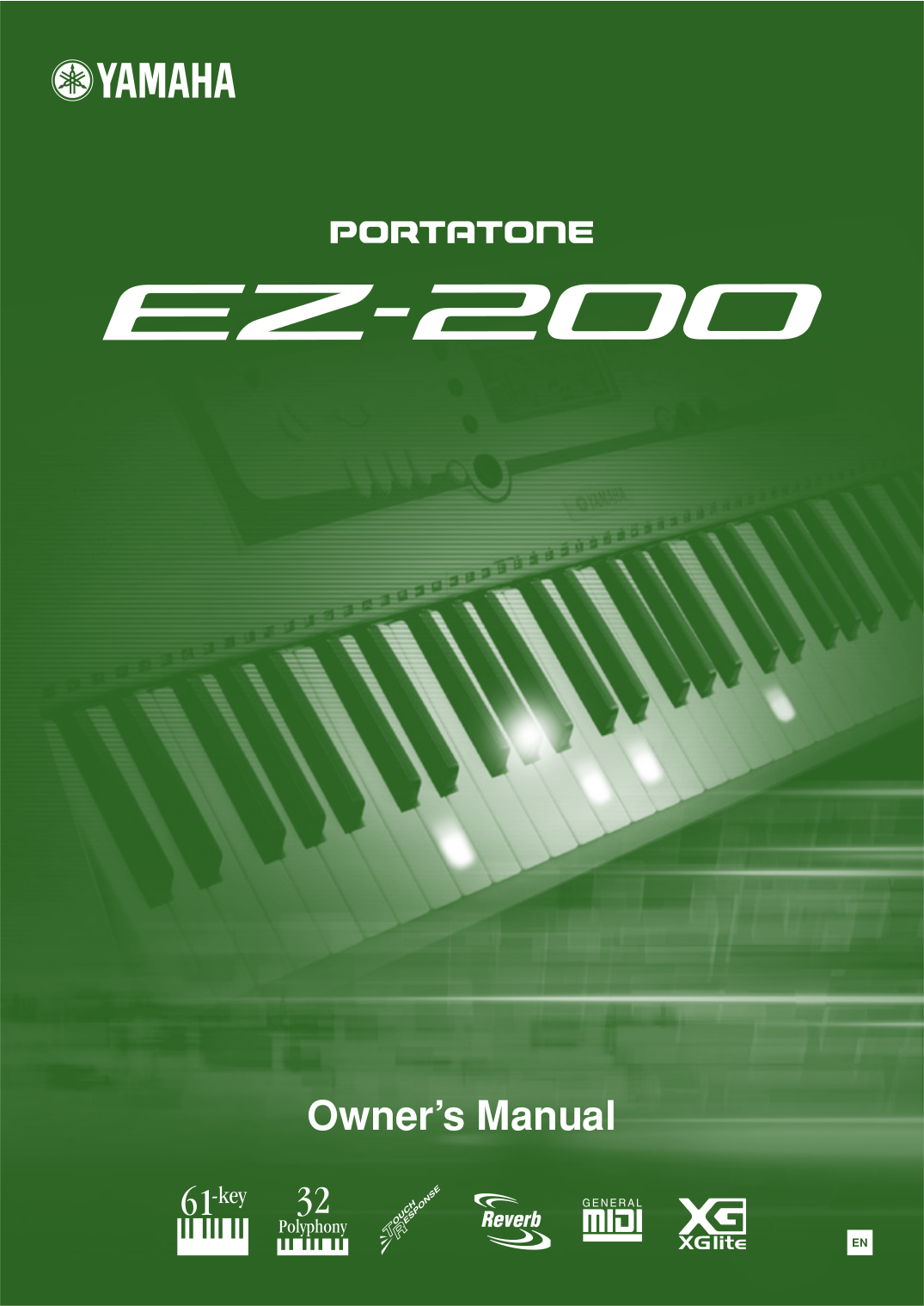 PDF manual for Yamaha Music Keyboard KB-200