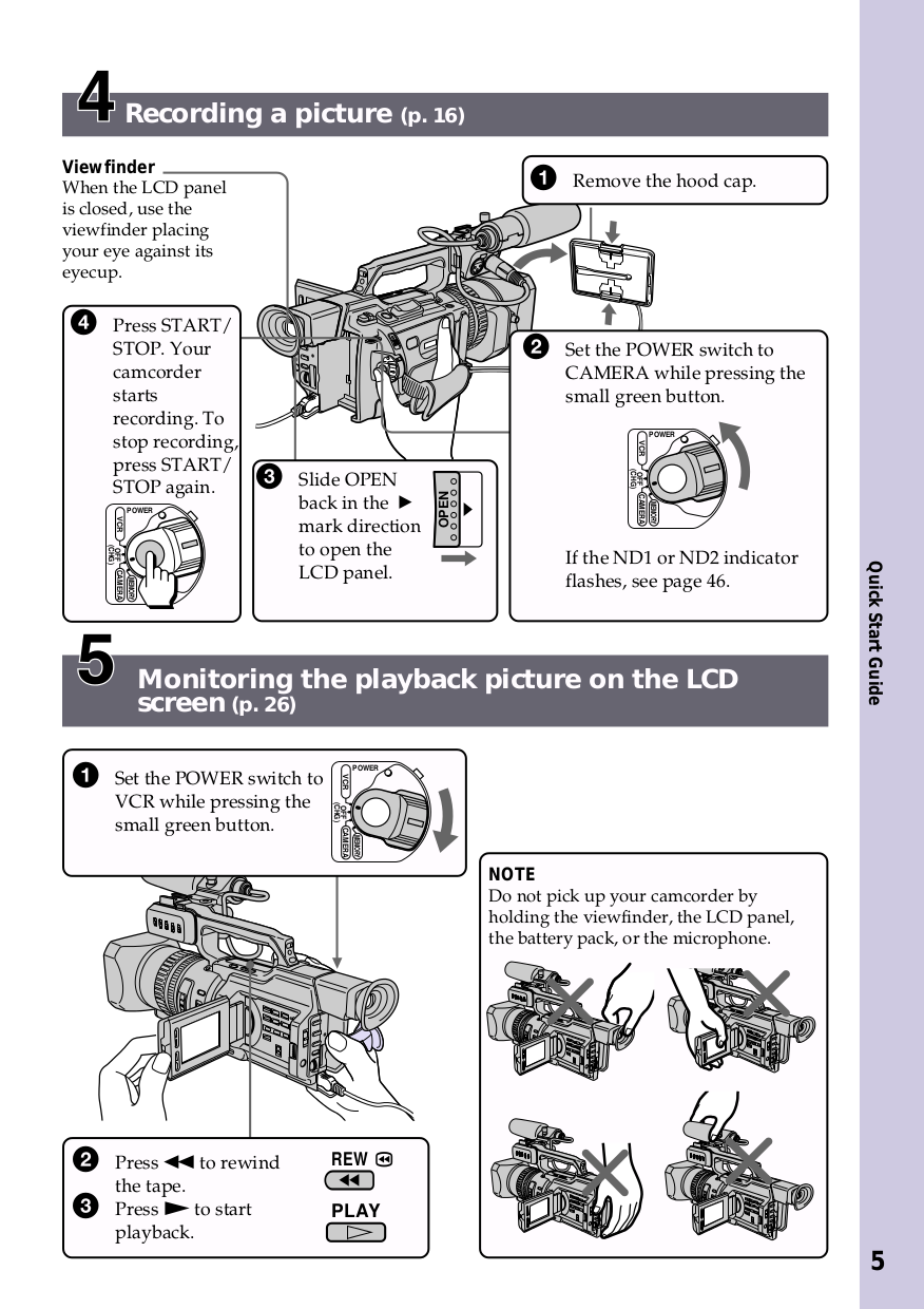 PDF manual for Sony Camcorders DSR-PD150