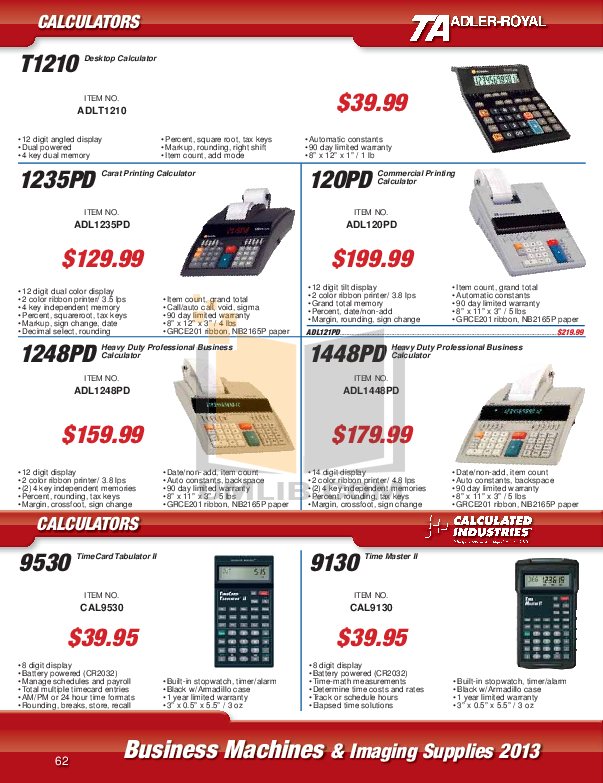 PDF manual for Casio Calculator DR-270TM