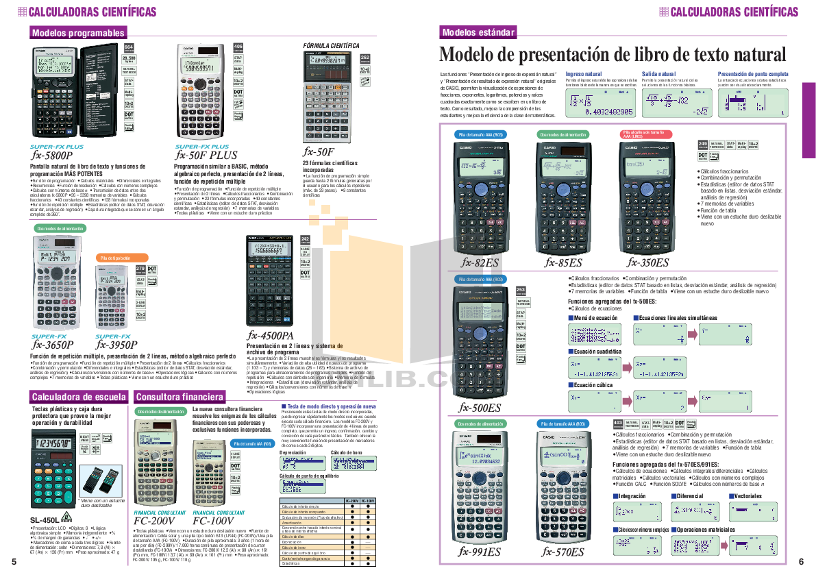 PDF manual for Casio Calculator DR-270TM