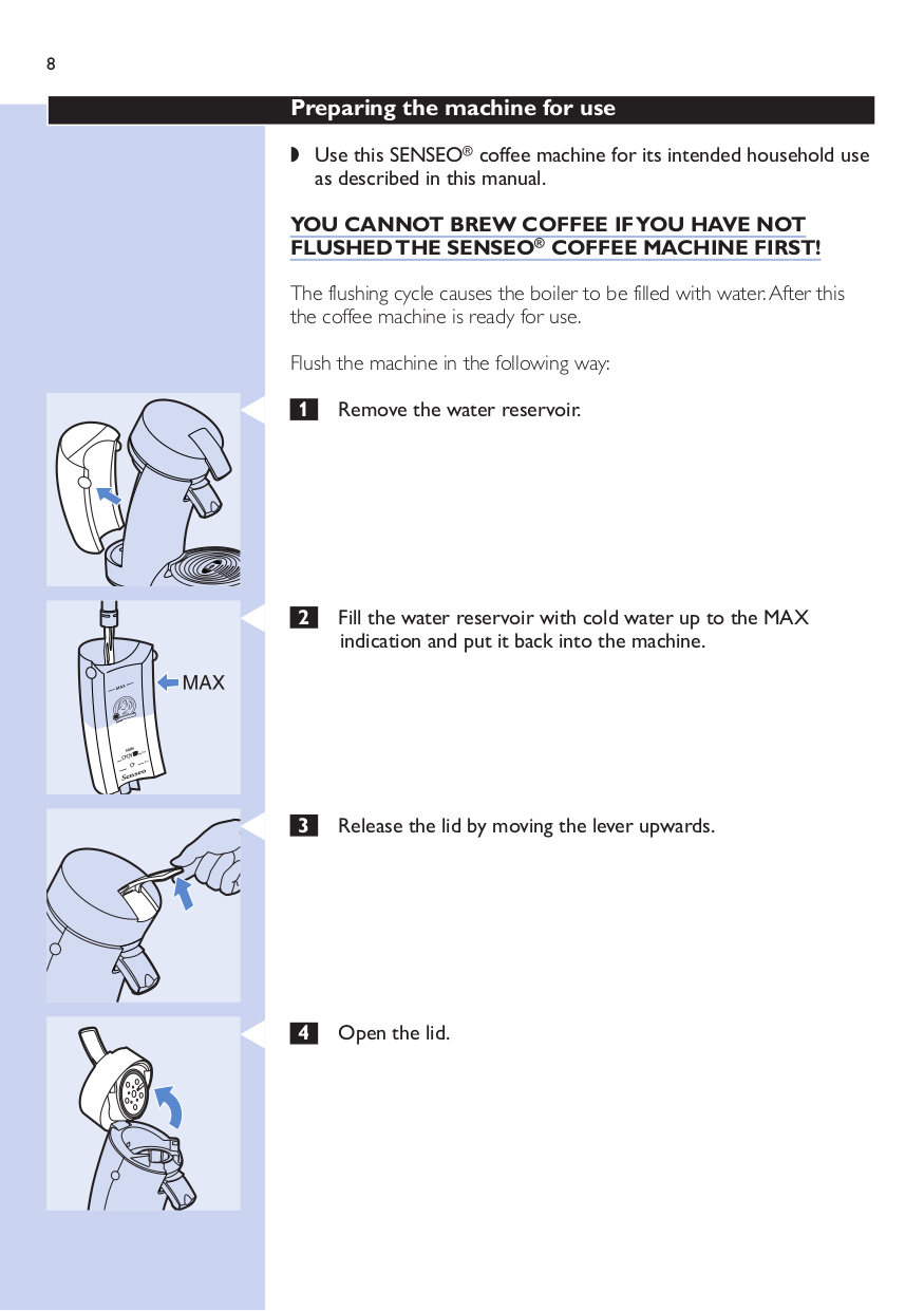 PDF manual for Philips Coffee Maker Senseo HD7810