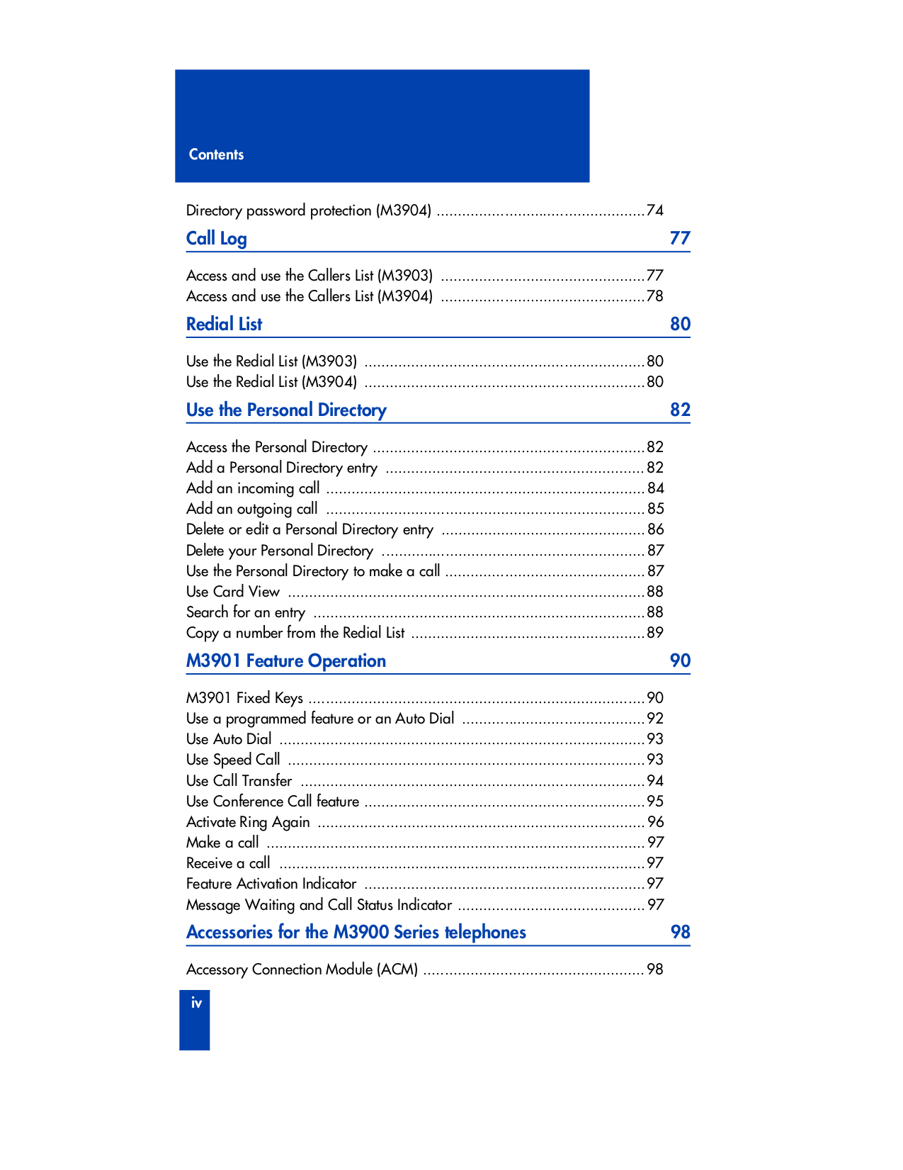 PDF manual for Nortel Telephone Meridian M3901