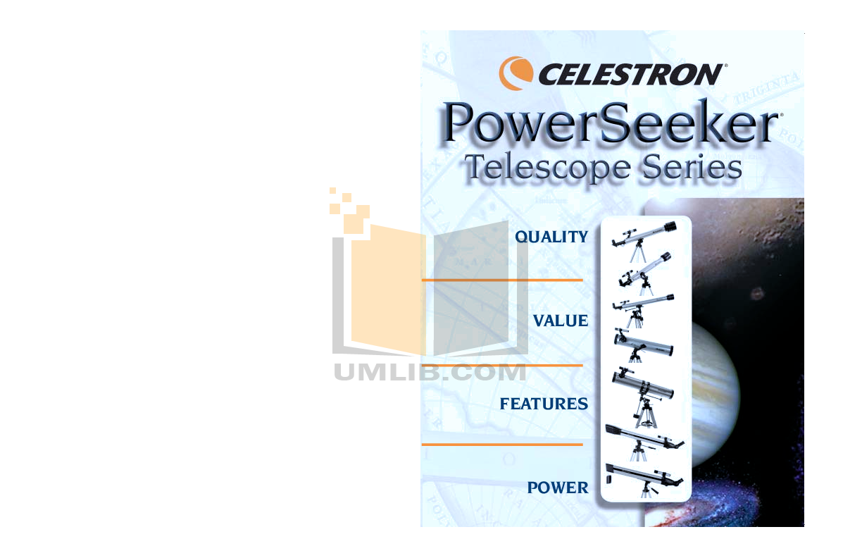 PDF manual for Celestron Telescope PowerSeeker 76