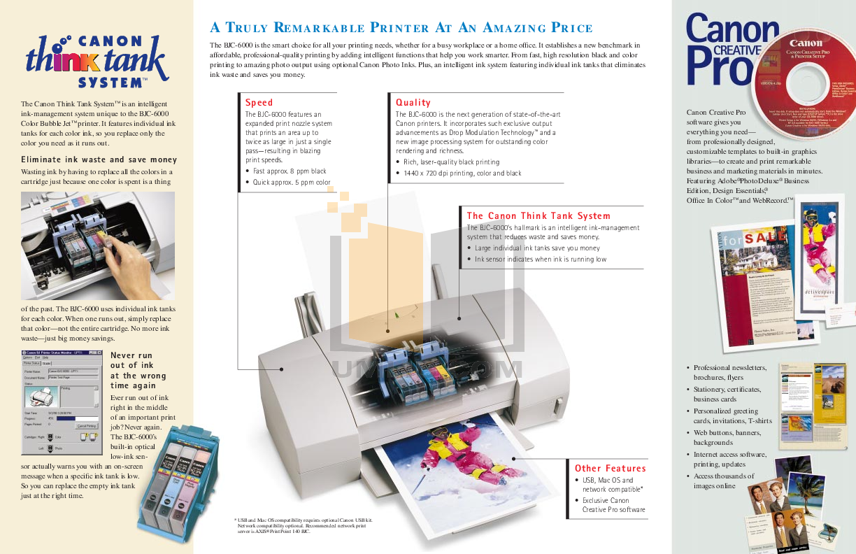 PDF manual for Canon Printer BJC-6000