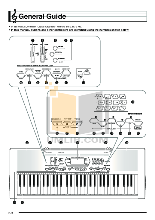 PDF manual for Casio Music Keyboard CTK-2100