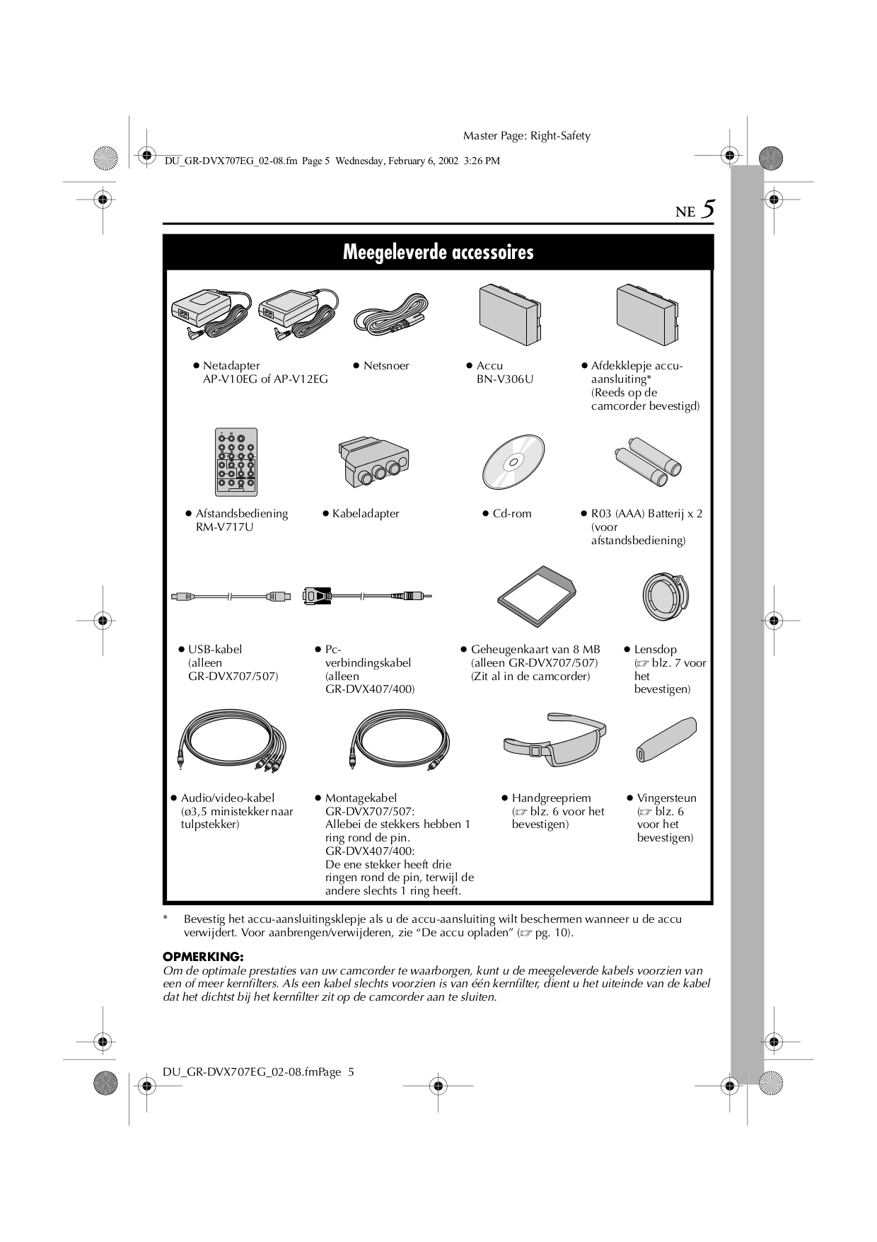 PDF manual for JVC Camcorders GR-DVX400EG-X