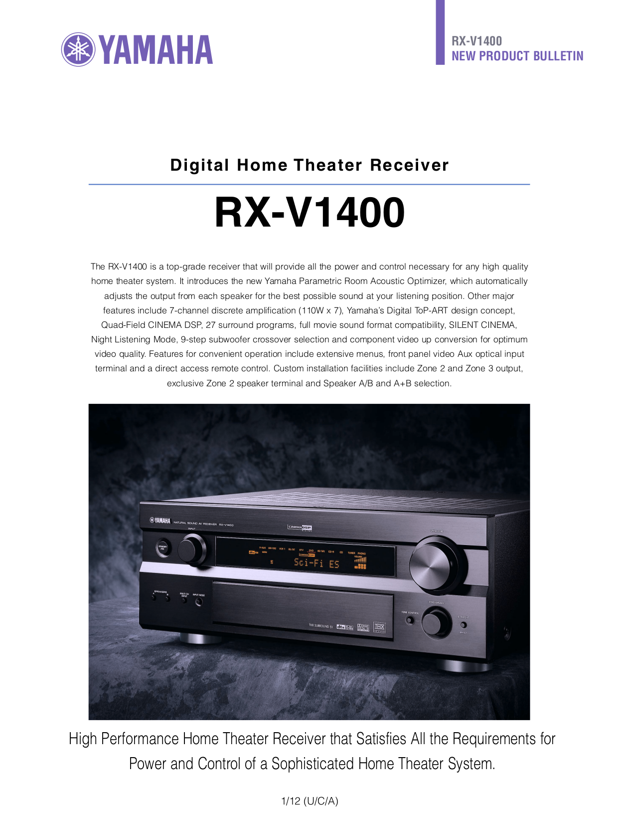 Download free pdf for Yamaha RX-930 Receiver manual