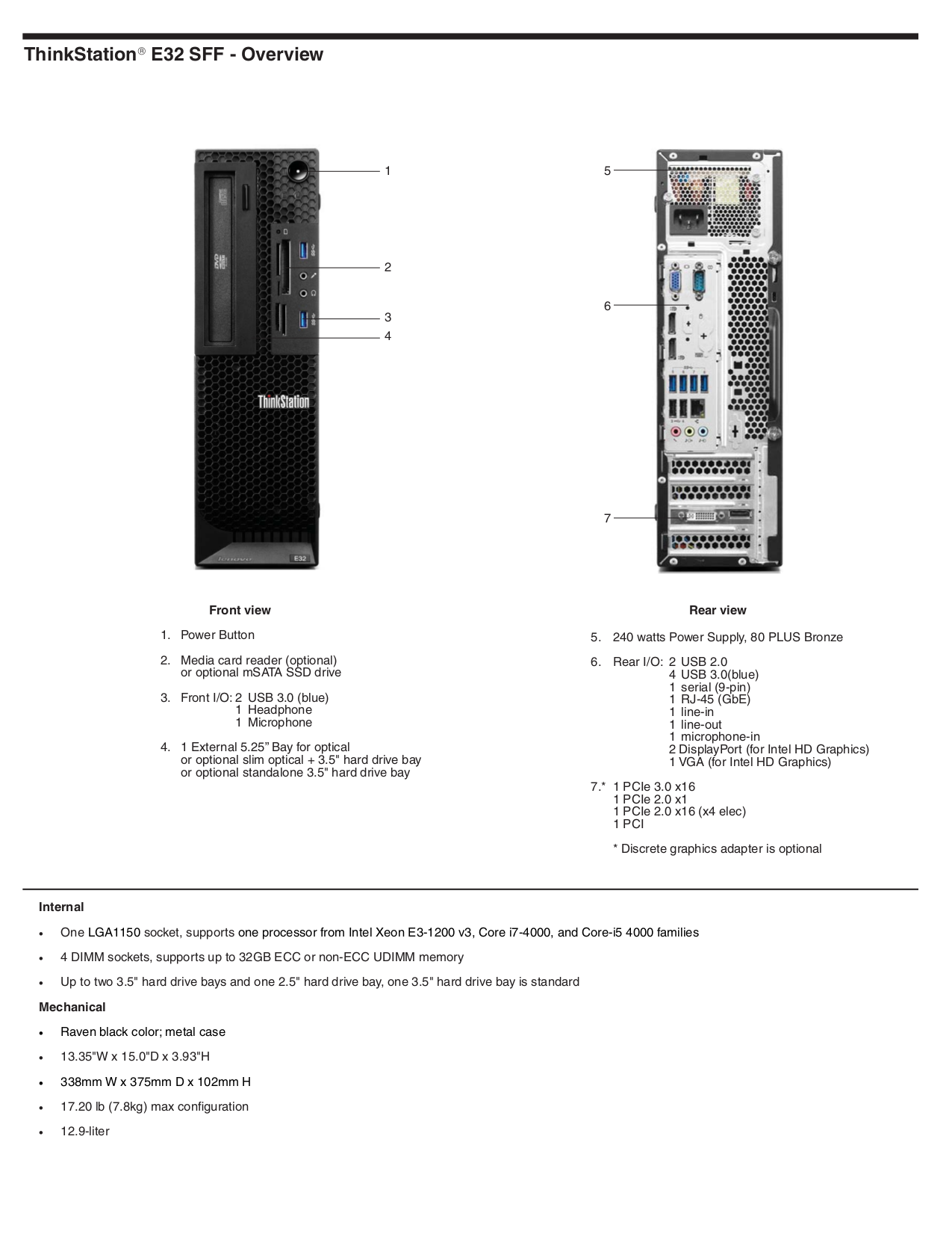 PDF manual for Lenovo Desktop ThinkStation D20 4158