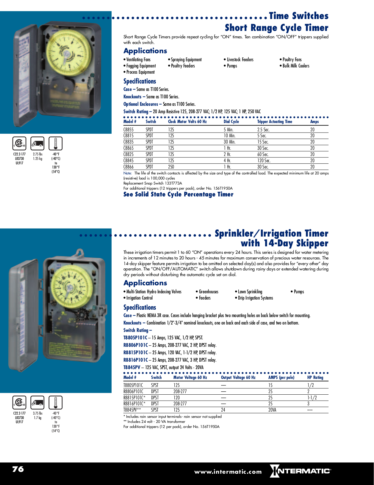 PDF manual for Intermatic Other ET70815CR Time Switches