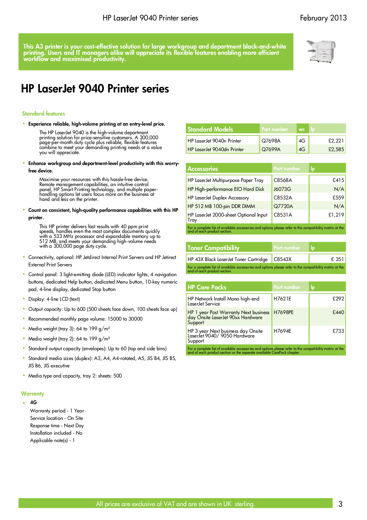 PDF manual for HP Printer Laserjet,Color Laserjet 9040n