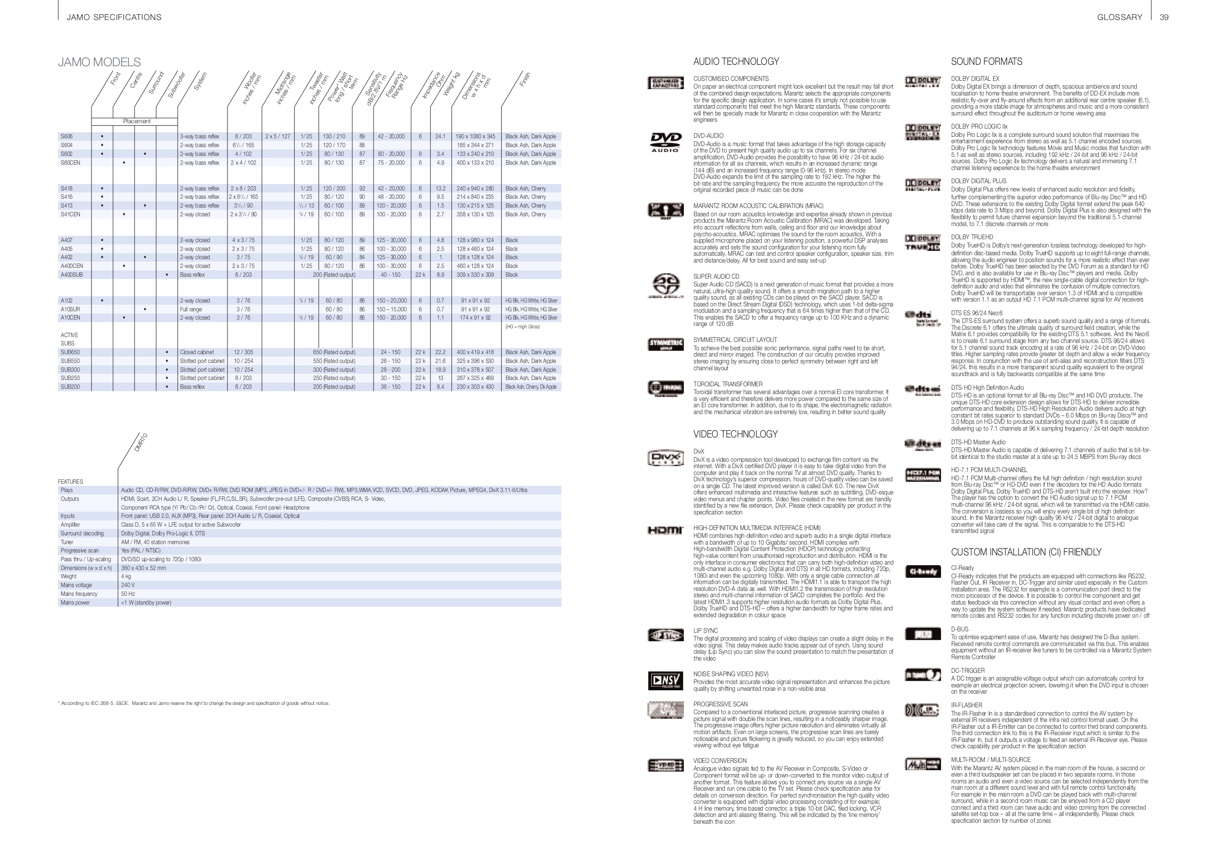 PDF manual for Jamo Subwoofer SUB 300