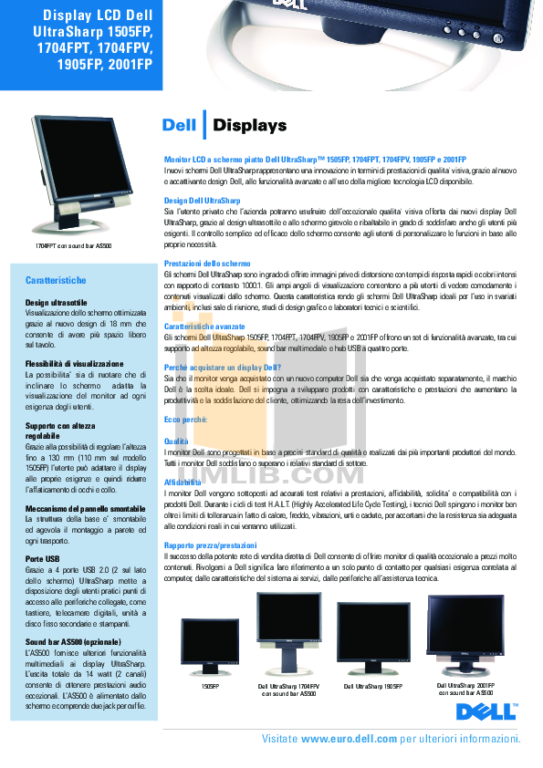 PDF manual for Dell Monitor UltraSharp 1905FP